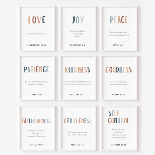 Kids Bible Verse Wall Art Scripture Posters Church Sunday - Etsy