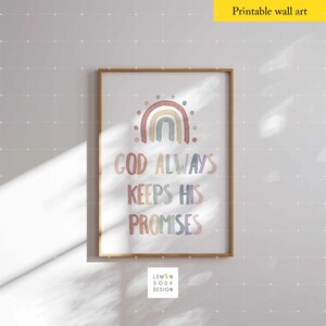 Pastel Christian Kids Bible Verse Set of 6 Digital Prints, Church ...