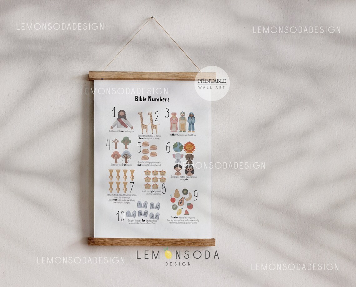 Bible Numbers With Scripture Print Printable Christians - Etsy