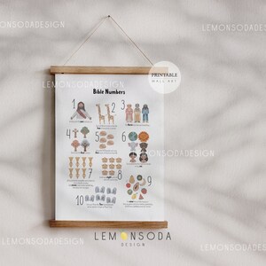 Bible Numbers With Scripture Print, Printable Christians Educational ...