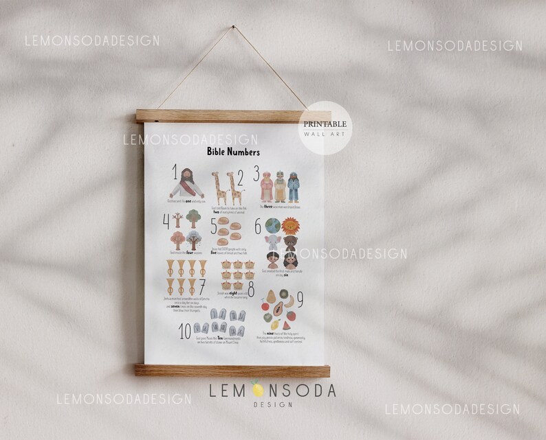 Bible Numbers With Scripture Print Printable Christians - Etsy