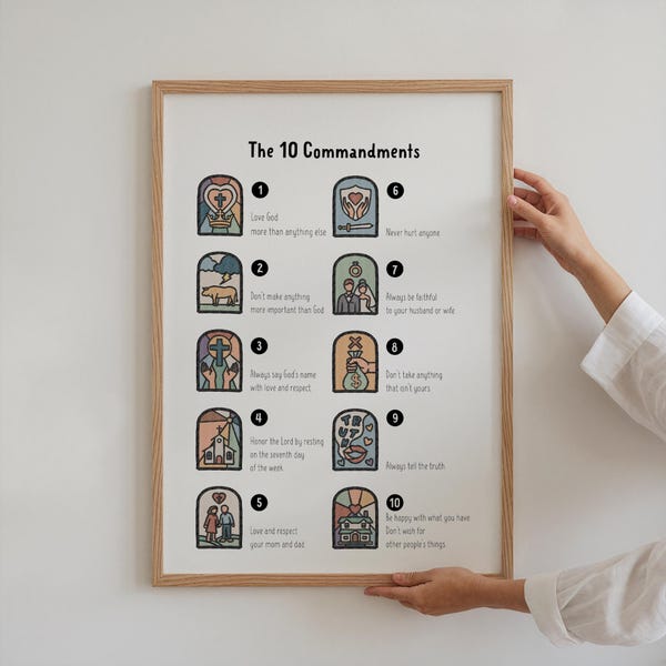 Ten Commandments Poster - Etsy