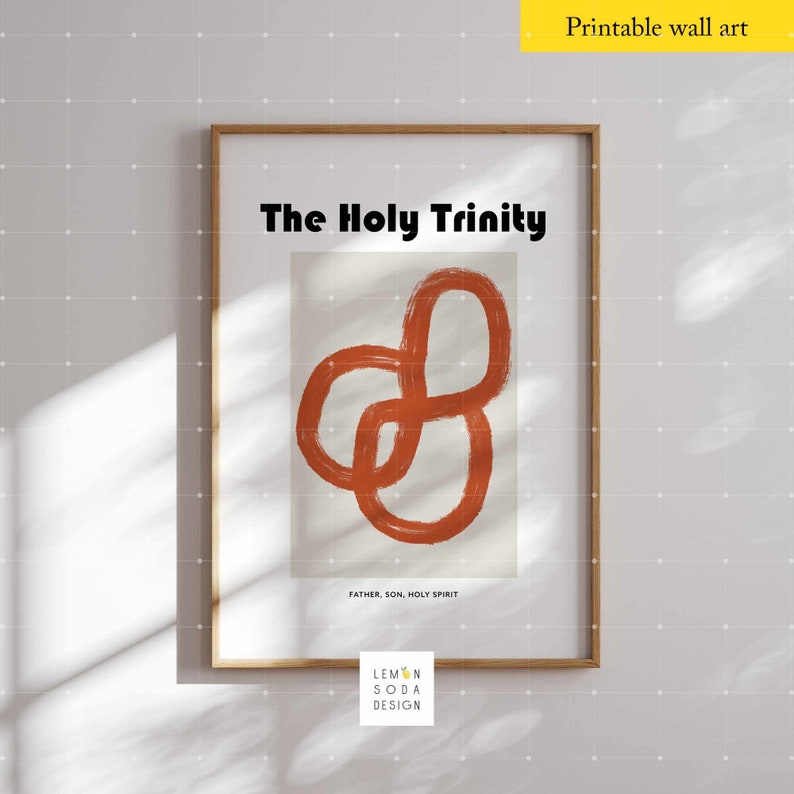 Holy Trinity Abstract Art Print: Modern Christian Wall Decor (digital ...