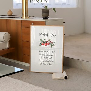 Christmas Bible Verse Isaiah 9:6 Digital Print, Religious Christian ...