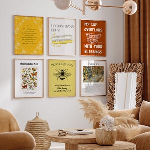 Fall Thanksgiving Christian Bible Verse Gallery Wall Art (digital ...