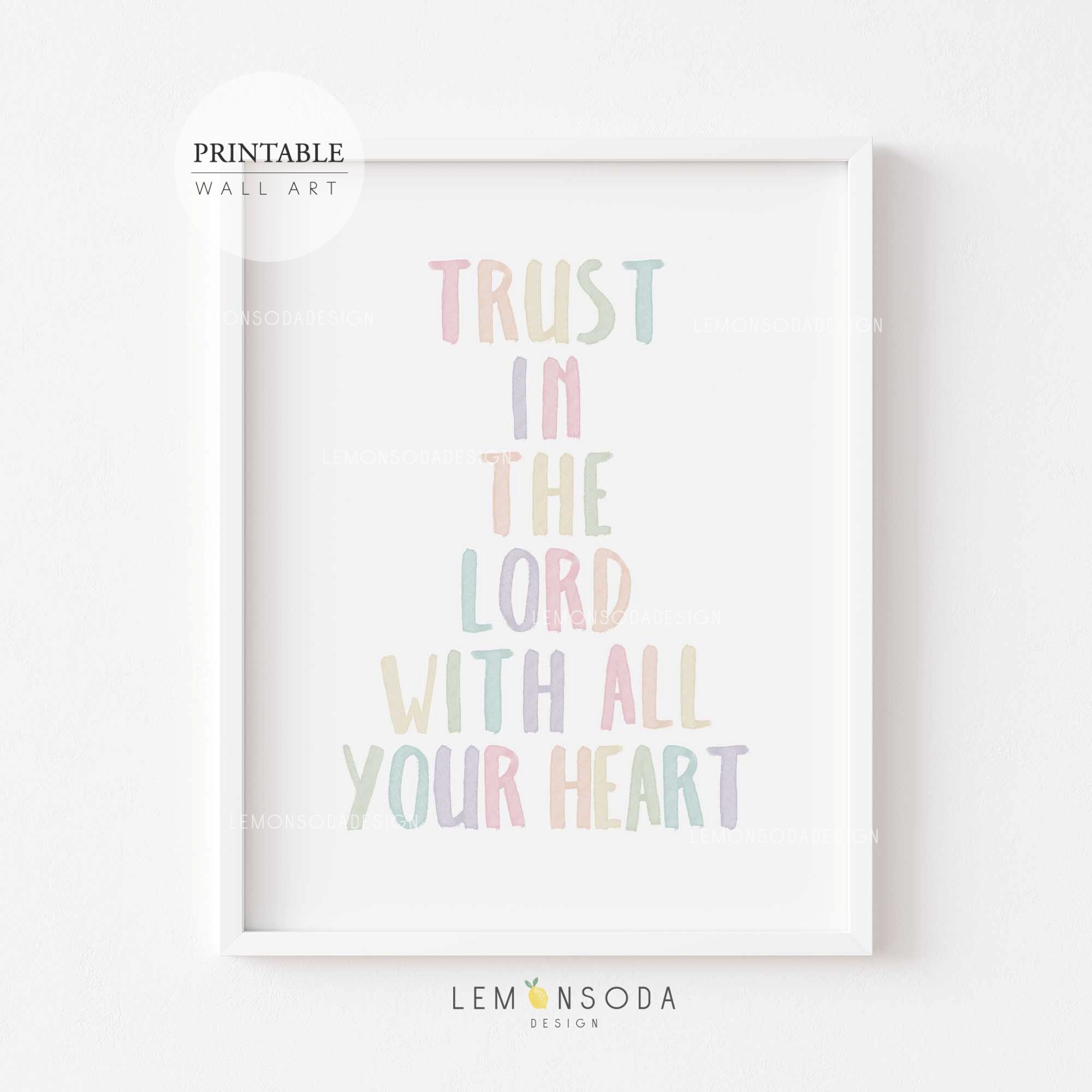 Set of 6 Pastel Christian Nursery Bundle PRINTABLE Bible Verse - Etsy