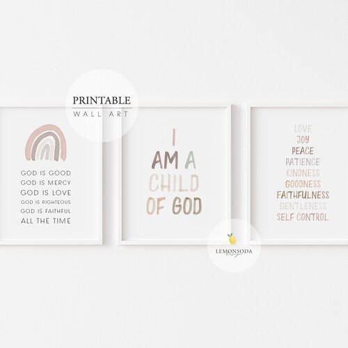 Kids Bible Verse Wall Art Scripture Prints Christian Gift - Etsy