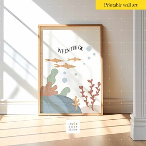 When You Go Through Deep Water, Set of 3 Christian Nursery Wall Art ...