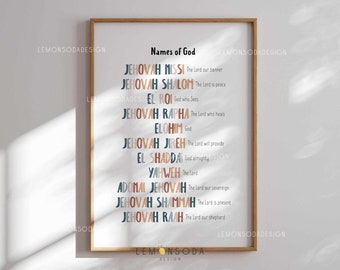 Names of God Printable | Bible Printable - Etsy