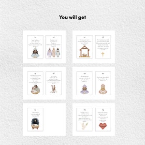Advent Nativity Christmas Scripture Cards Calendar Christmas Kids ...