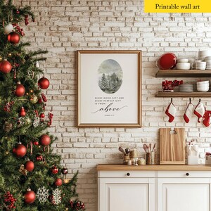 James 1:17 Print, Christian Wall Art Bible Verse Wall Art Christmas ...