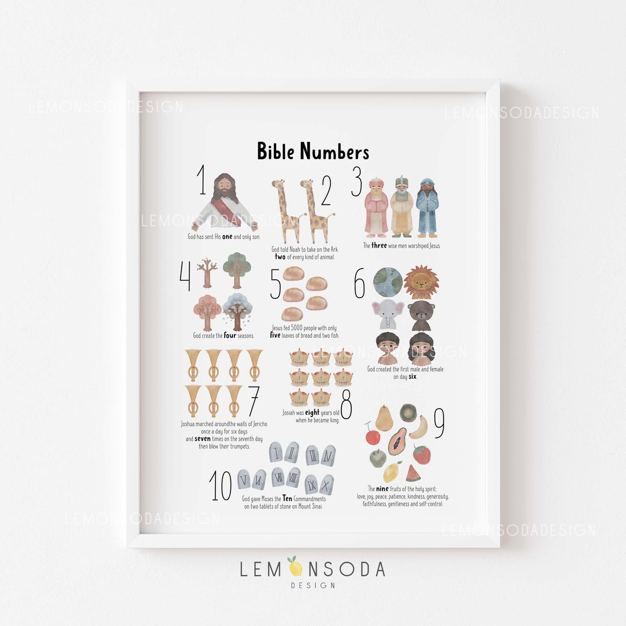 Bible Numbers With Scripture Print Printable Christians - Etsy