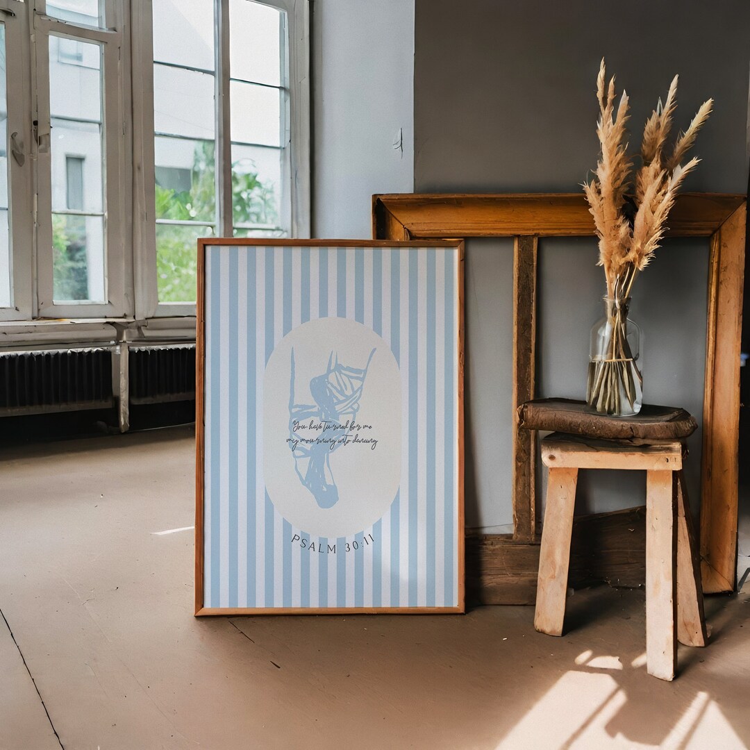 Psalm 30:11 My Mourning Into Dancing Digital Print Retro Christian Teen ...