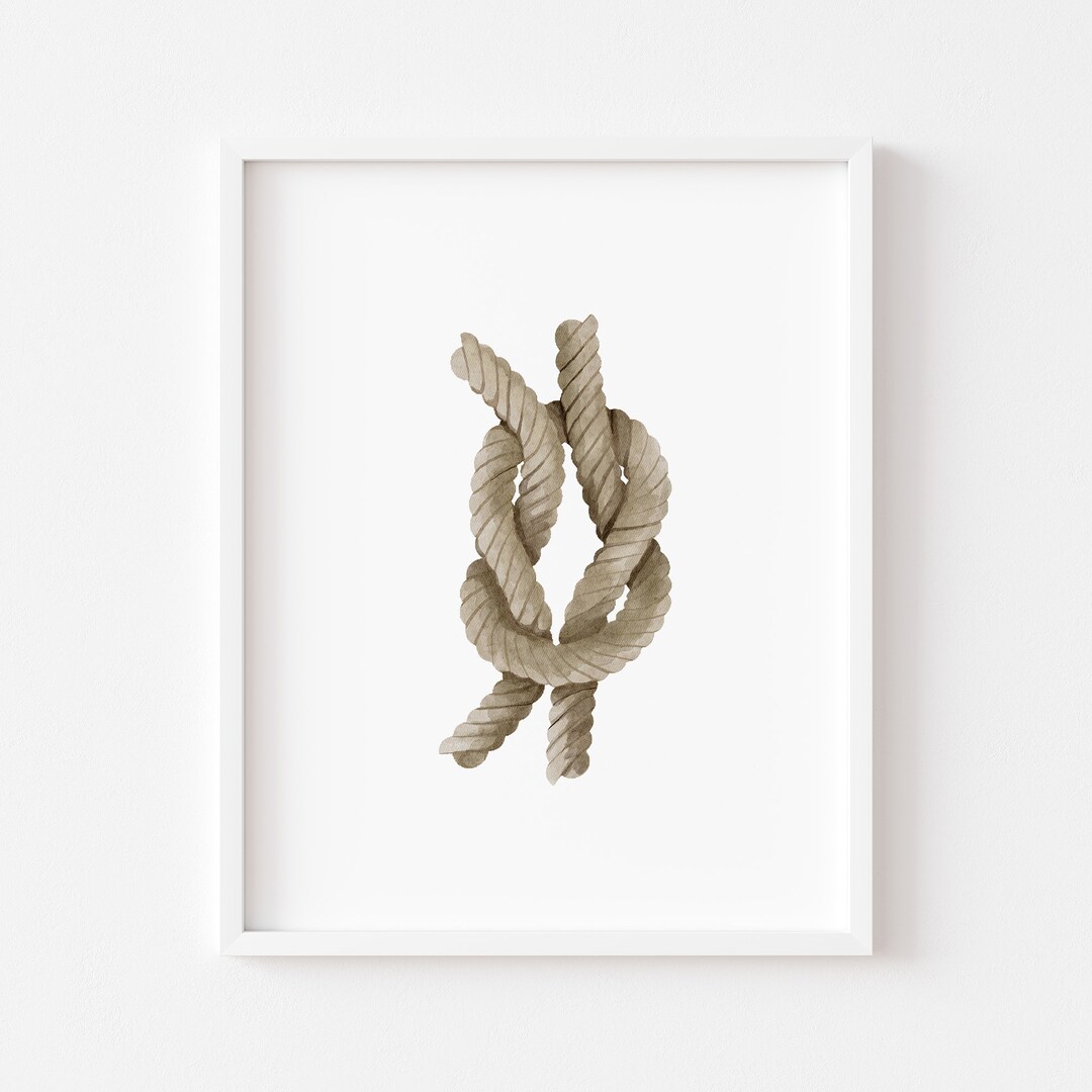 Rope Wall Art, Ocean Beach House Wall Decor, Nautical Wall Art, Bath ...