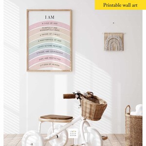 Christian Kids Pastel Rainbow Affirmation Print (digital Download) - Etsy