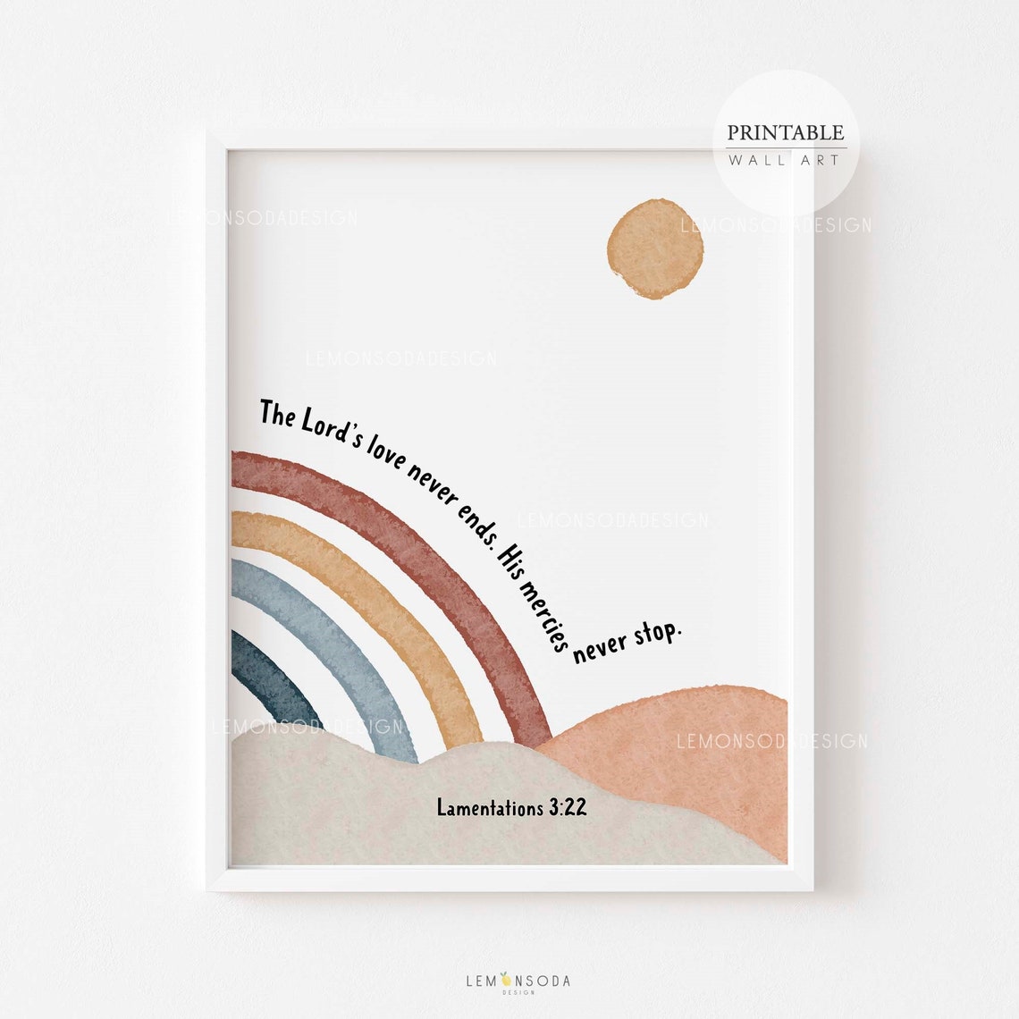 Boho Set of 4 Kids Bible Verse Prints Love of God PRINTABLE - Etsy