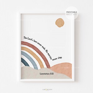 Boho Set of 4 Kids Bible Verse Prints, Love of God, PRINTABLE Wall Art ...