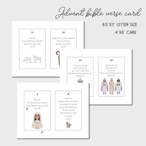 Advent Nativity Christmas Scripture Cards Calendar Christmas - Etsy
