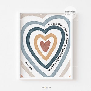 Boho Set of 4 Kids Bible Verse Prints, Love of God, PRINTABLE Wall Art ...