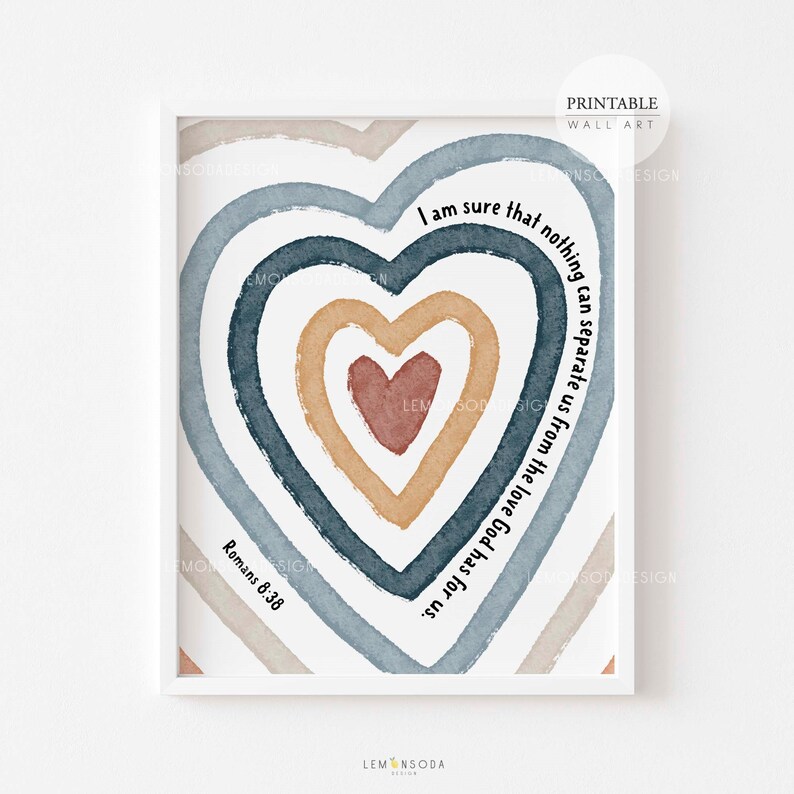 Boho Set of 4 Kids Bible Verse Prints Love of God PRINTABLE - Etsy