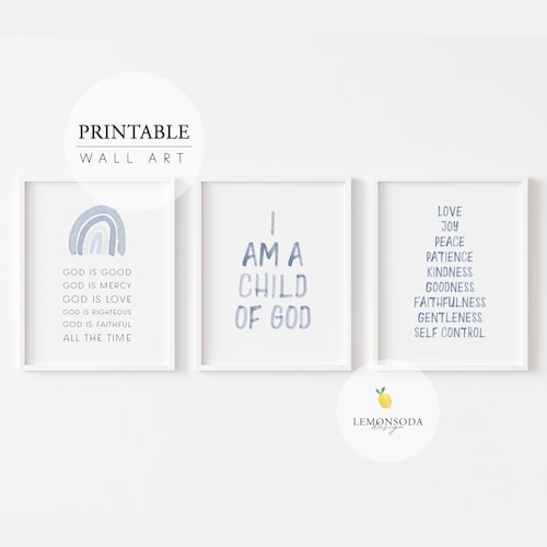I Am a Child of God Print Kids Room Bible Verse Wall Decor - Etsy