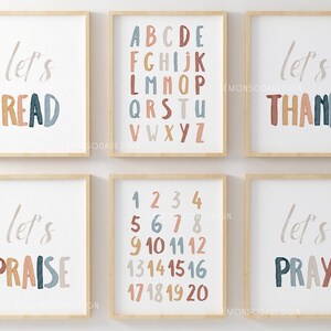 Set of 6 Boho Rainbow Kids Bible Verse Wall Art PRINTABLE - Etsy