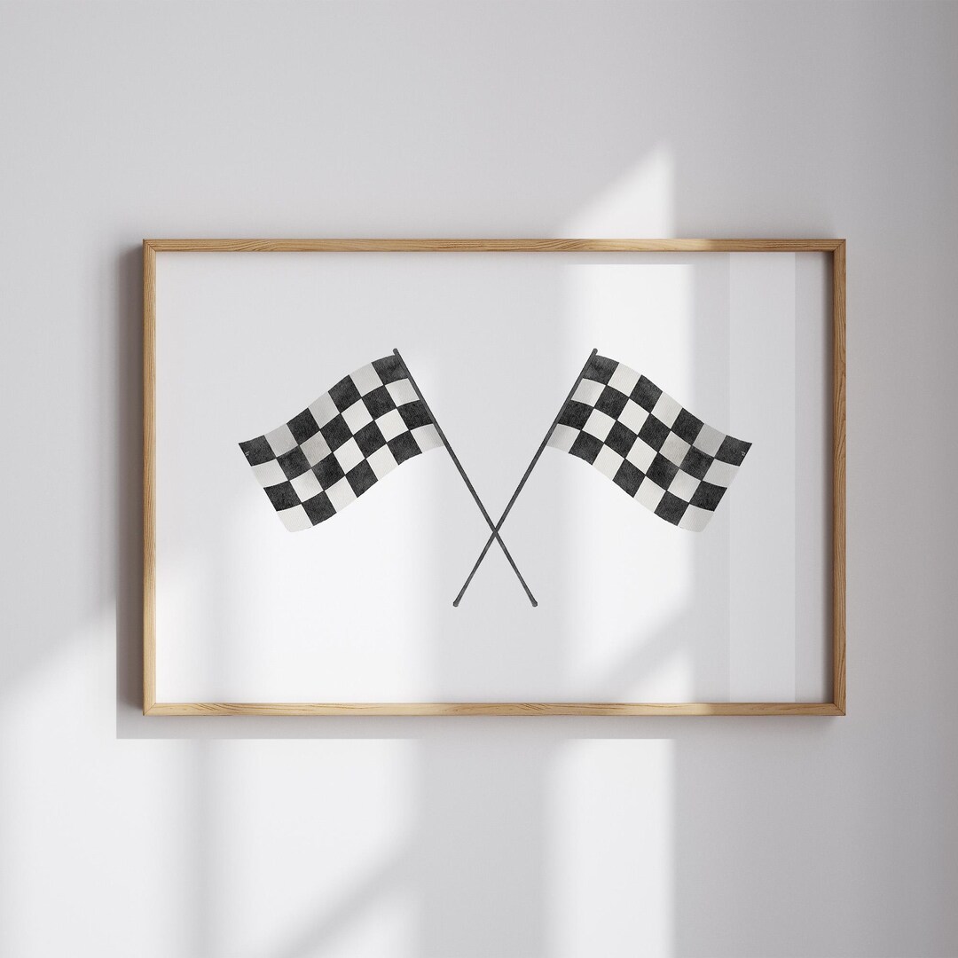 Vintage Racing Flag Print: Nursery Playroom Decor (digital Download) - Etsy