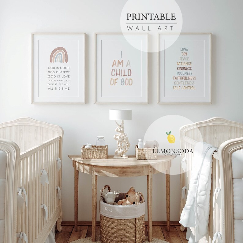 I'm a Child of GOD Printable Nursery Boho Bible Verse | Etsy