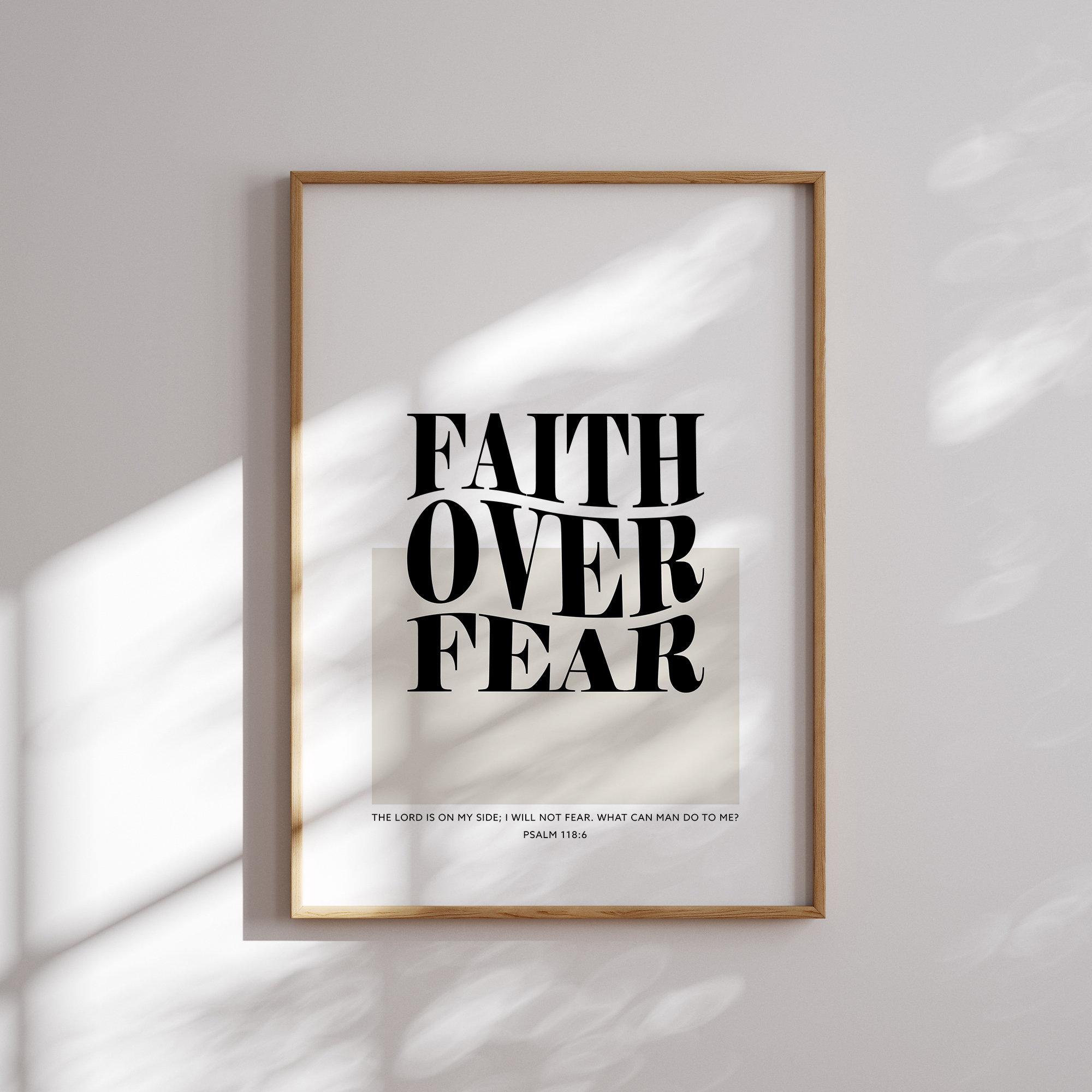 Faith Over Fear Print: Christian Minimalist Wall Art (digital Download ...