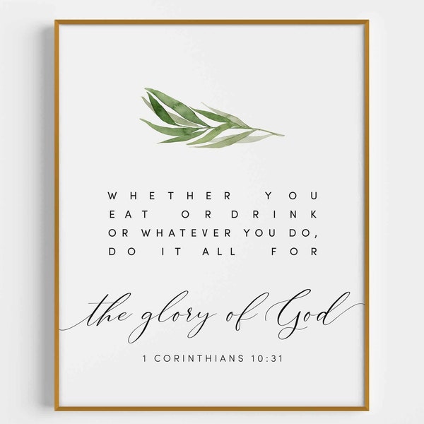 1 Corinthians 10 31 - Etsy