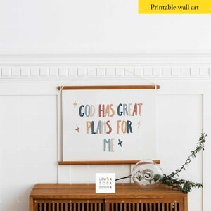 God Has a Plans for You Christian Kids Scripture Art: Boho Nursery ...