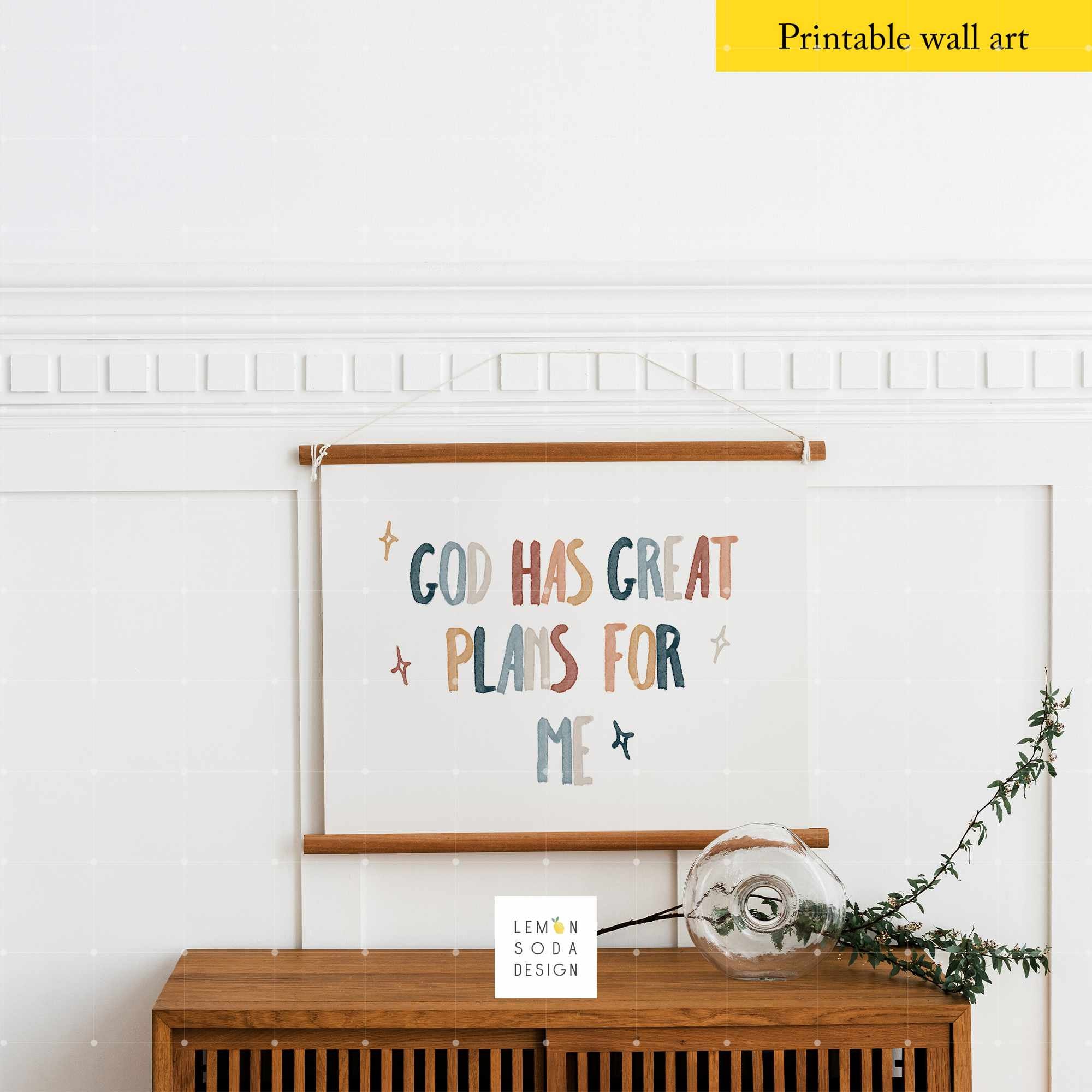 God Has a Plans for You Christian Kids Scripture Art: Boho Nursery ...