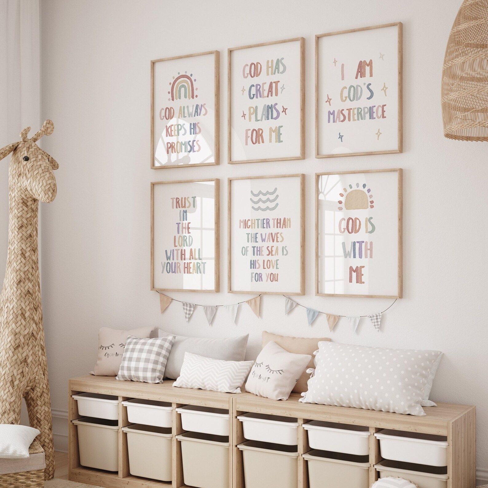 Pastel Christian Bible Verse Prints: Nursery Decor (digital Download ...