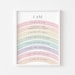 Christian Kids Pastel Rainbow Affirmation Print (digital Download) - Etsy