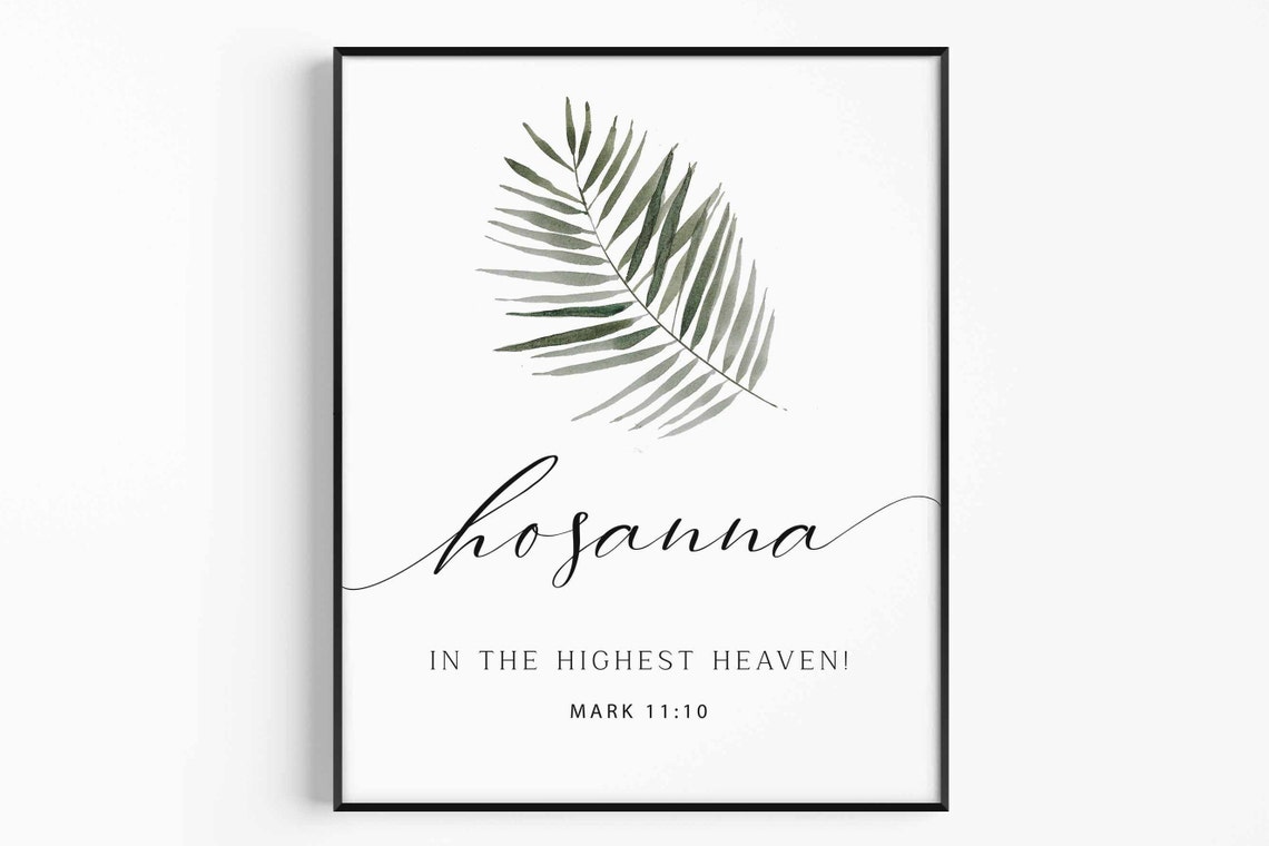 Mark 11: 10 Print Printable Bible Verse Wall Art Easter - Etsy