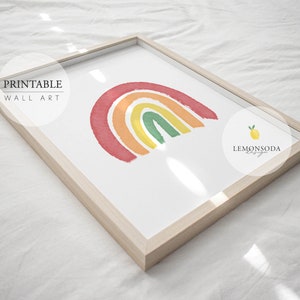 Educational Poster Set of 6, Alphabet Poster, Rainbow Nursery Decor ...