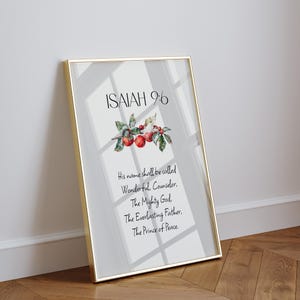 Christmas Bible Verse Isaiah 9:6 Digital Print, Religious Christian ...