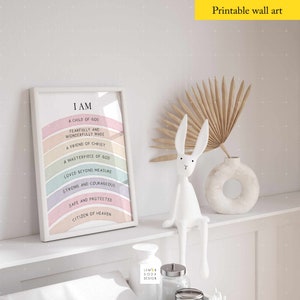 Christian Kids Pastel Rainbow Affirmation Print (digital Download) - Etsy