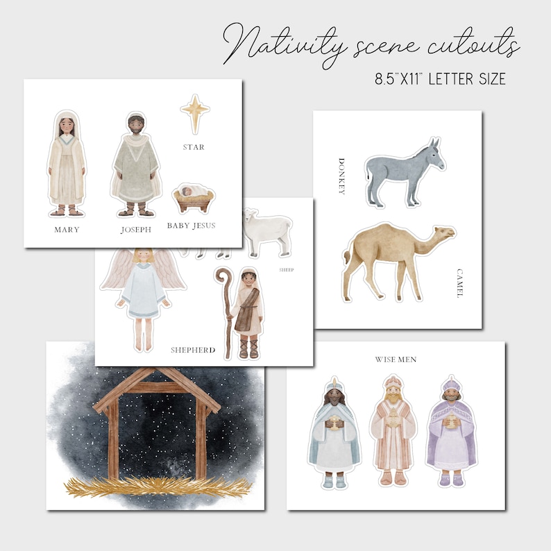 Advent Nativity Christmas Scripture Cards Calendar Christmas - Etsy