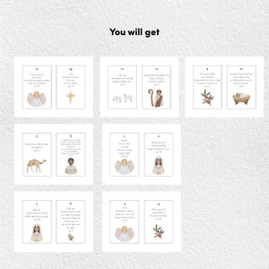 Advent Nativity Christmas Scripture Cards Calendar Christmas Kids ...