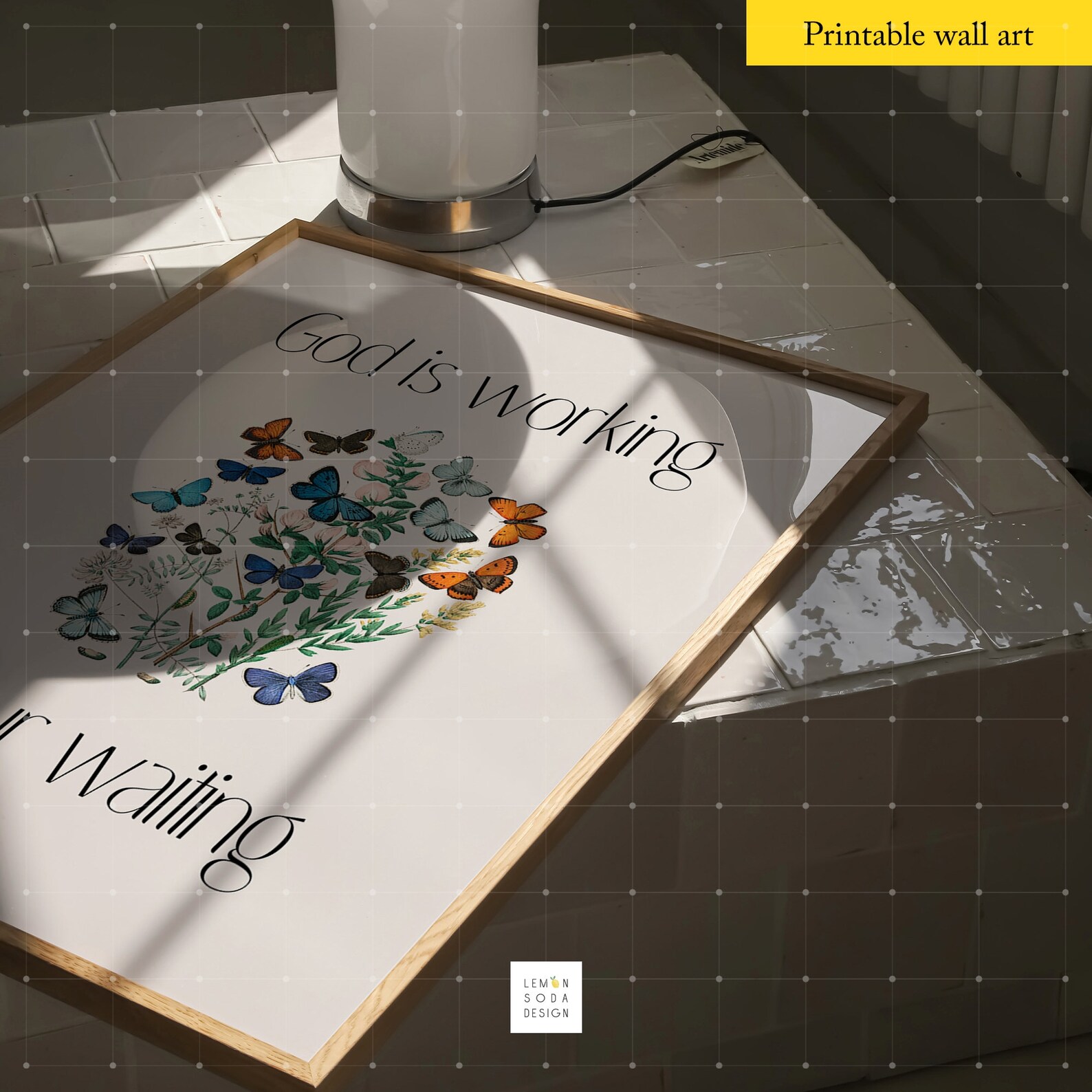 Butterfly Christian Quote Print: Vintage Bible Verse Wall Art (digital ...