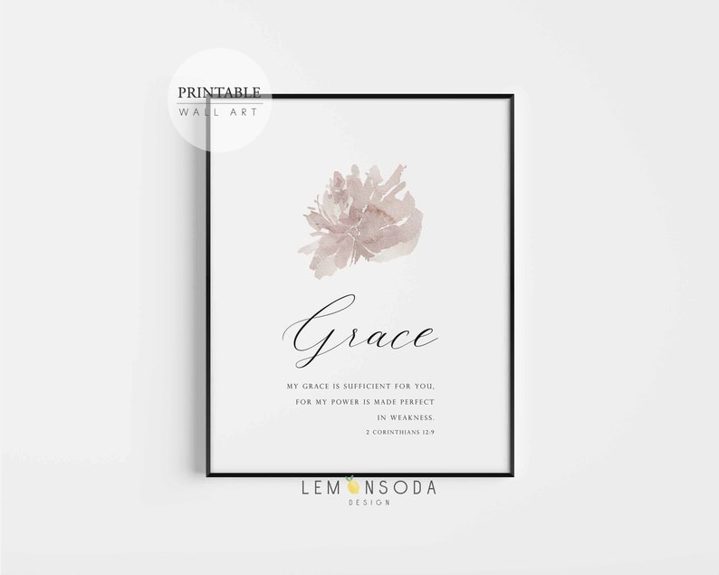 Love Grace Hope Faith Prints Set of 4 Printable Watercolor - Etsy