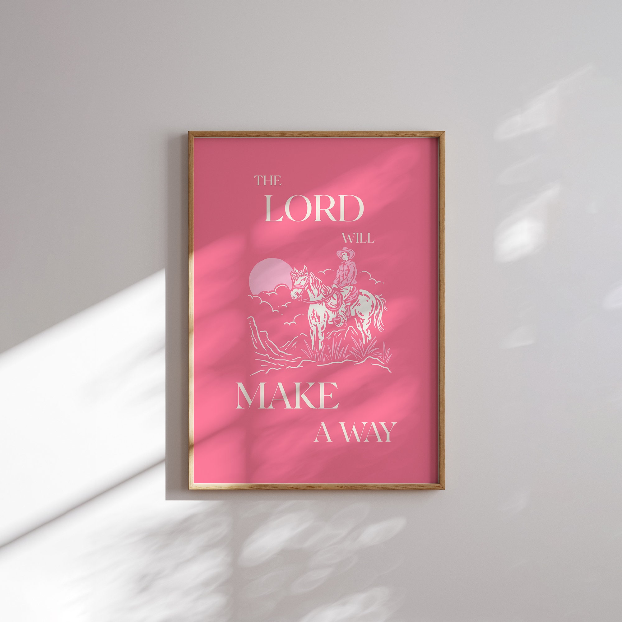 Pink Christian Western Art Prints: Cowgirl Bible Verse Gallery (digital ...