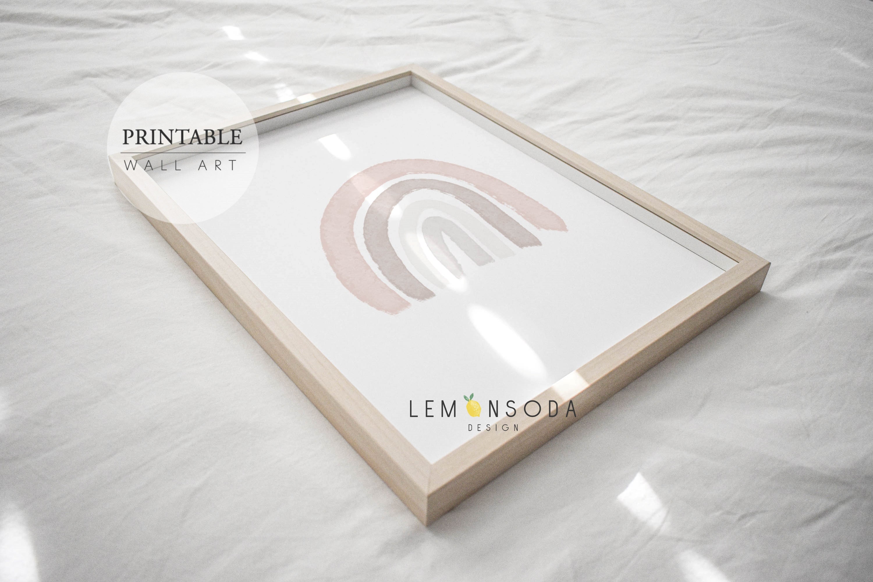 Neutral Rainbow Wall Art Rainbow Set of 3 Prints Neutral Sun - Etsy