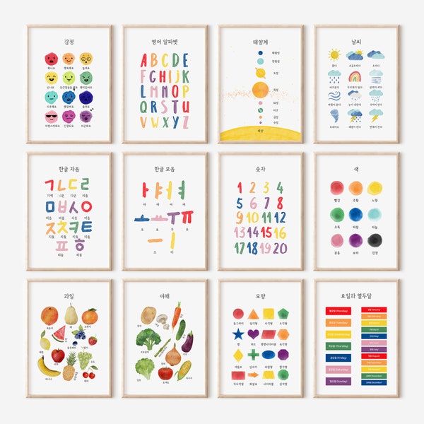 Korean Educational Poster - Etsy