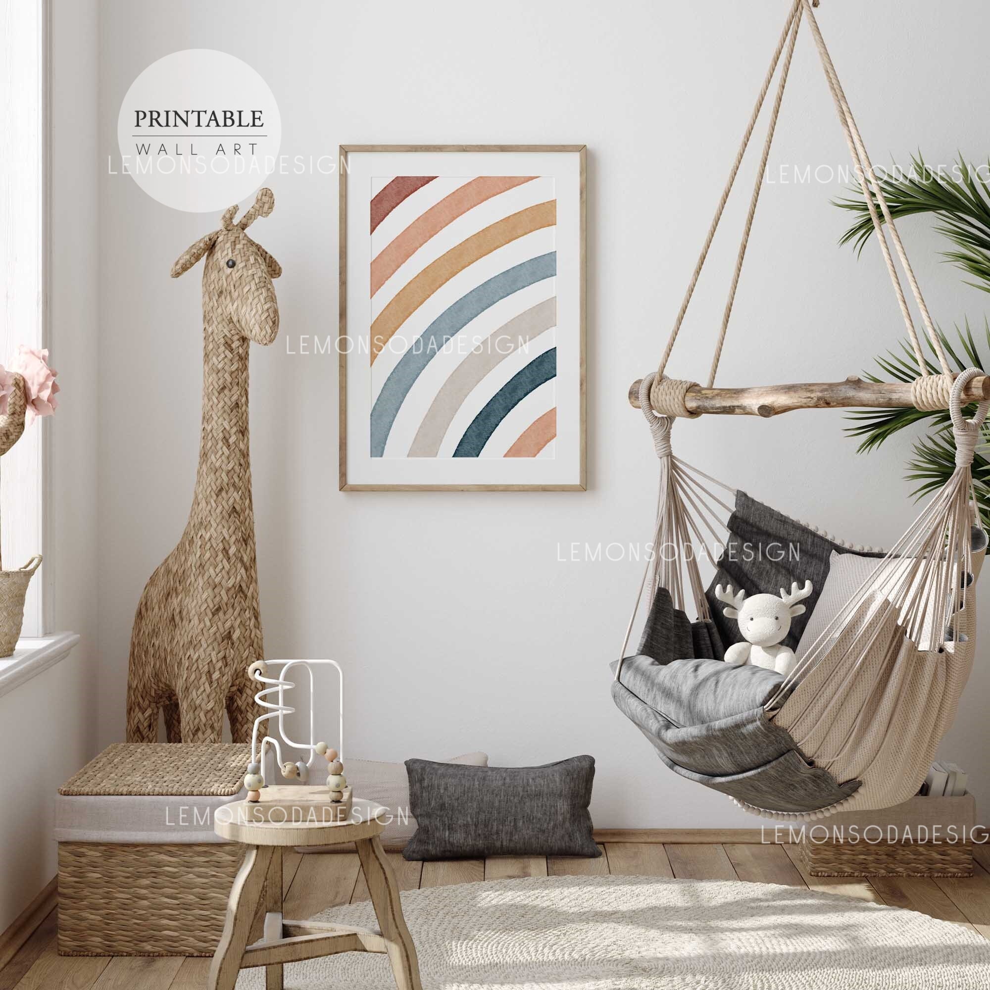 Printable Nursery Boho Rainbow Decor Neutral Boho Rainbow - Etsy