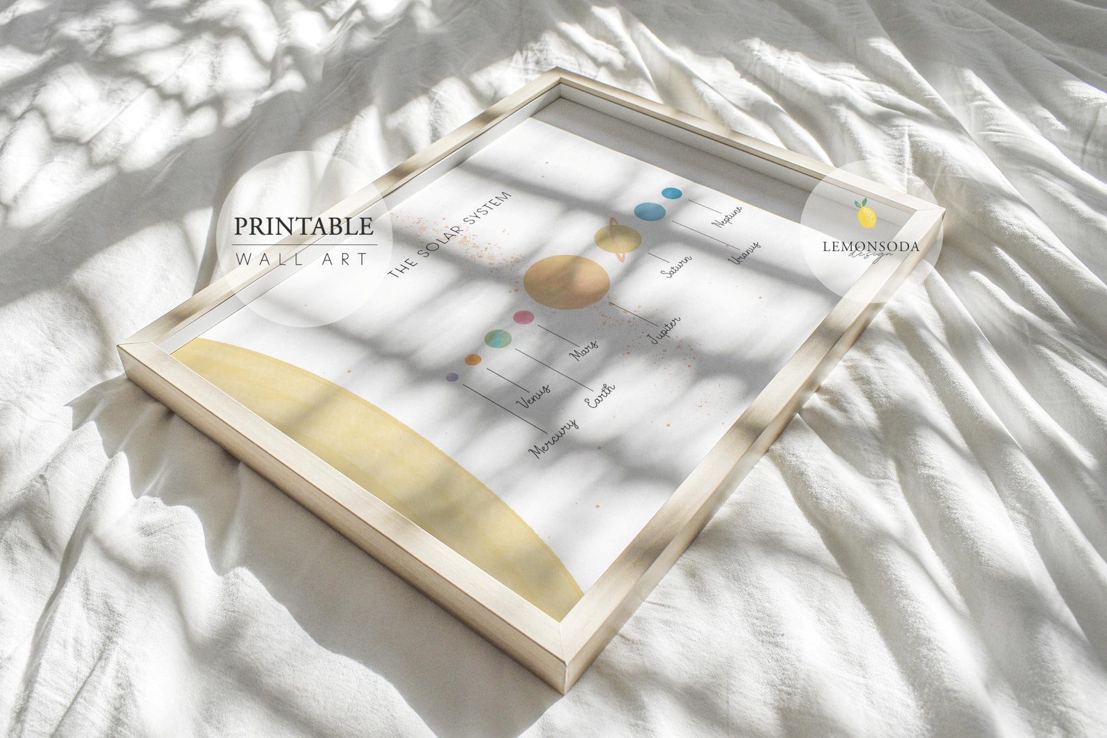 Printable Pastel Solar System Print Solar System Poster | Etsy
