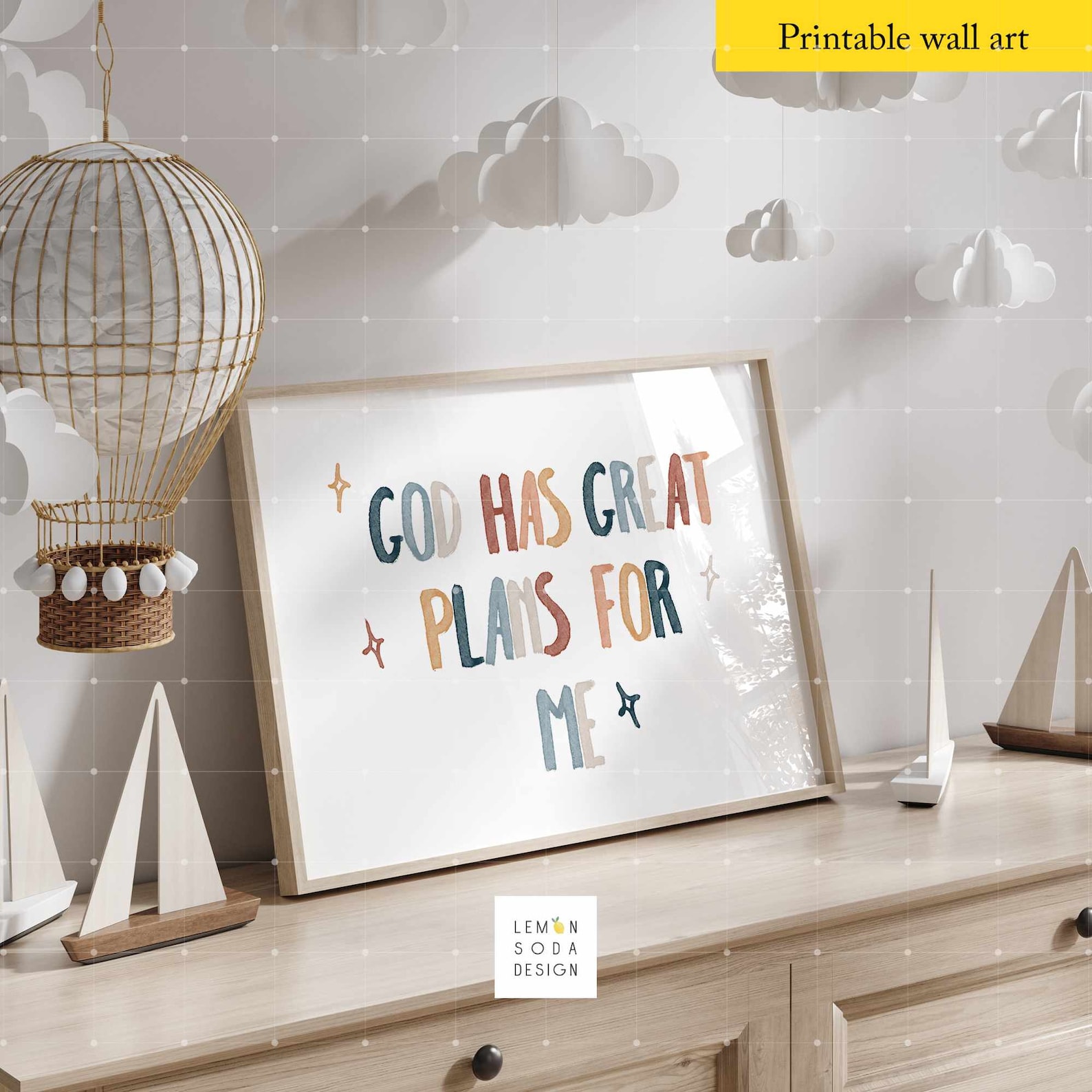 God Has a Plans for You Christian Kids Scripture Art: Boho Nursery ...
