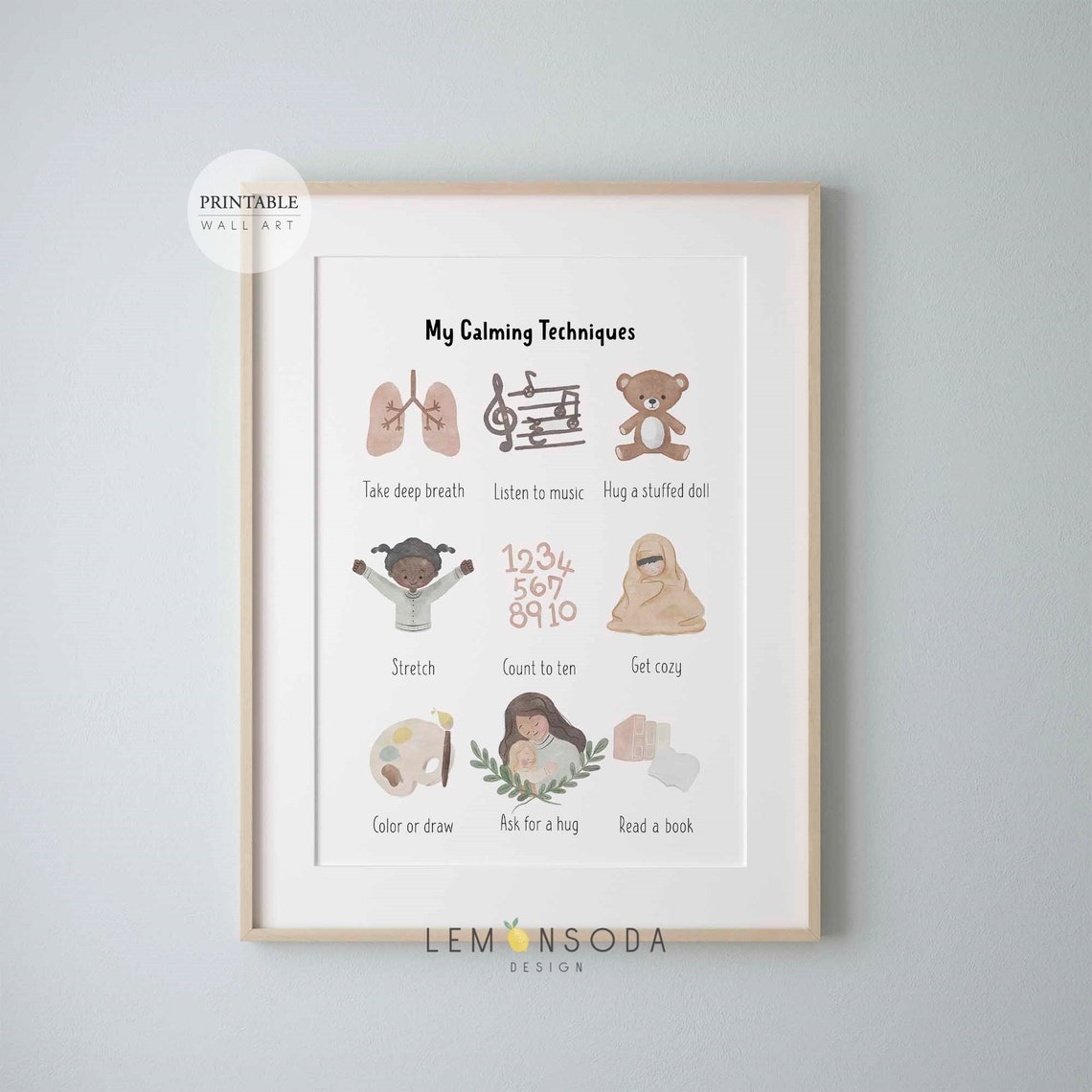 My Calming Techniques Chart Calming Corner Montessori - Etsy