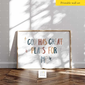 God Has a Plans for You Christian Kids Scripture Art: Boho Nursery ...